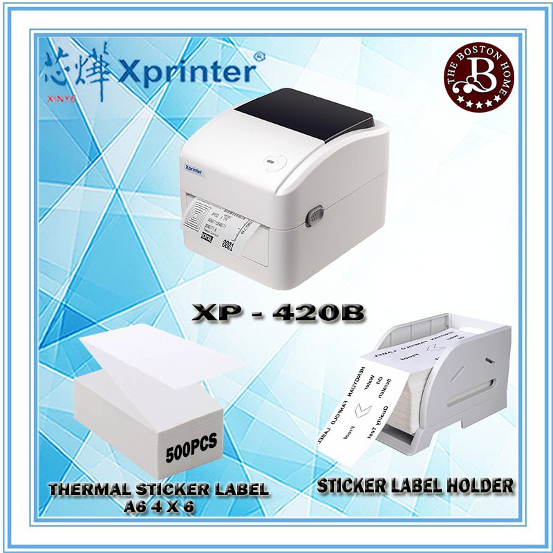 Xprinter XP-420B (USB) Thermal Sticker Barcode Printer+A6 Sticker ...