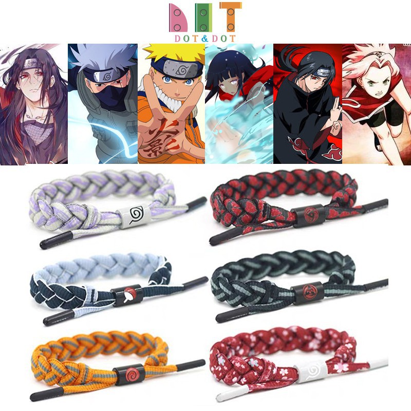 [have box]Naruto Vintage anime Bracelet Men Fashion Braided Handmade ...