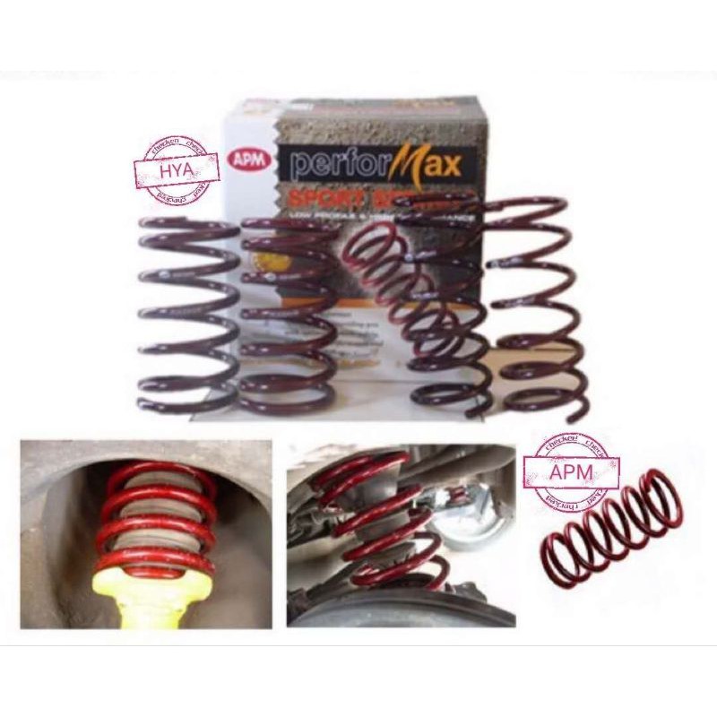 PERODUA MYVI , MYVI LAGI BEST LOWERED APM PERFORMANCE SPORT SPRING SET ...