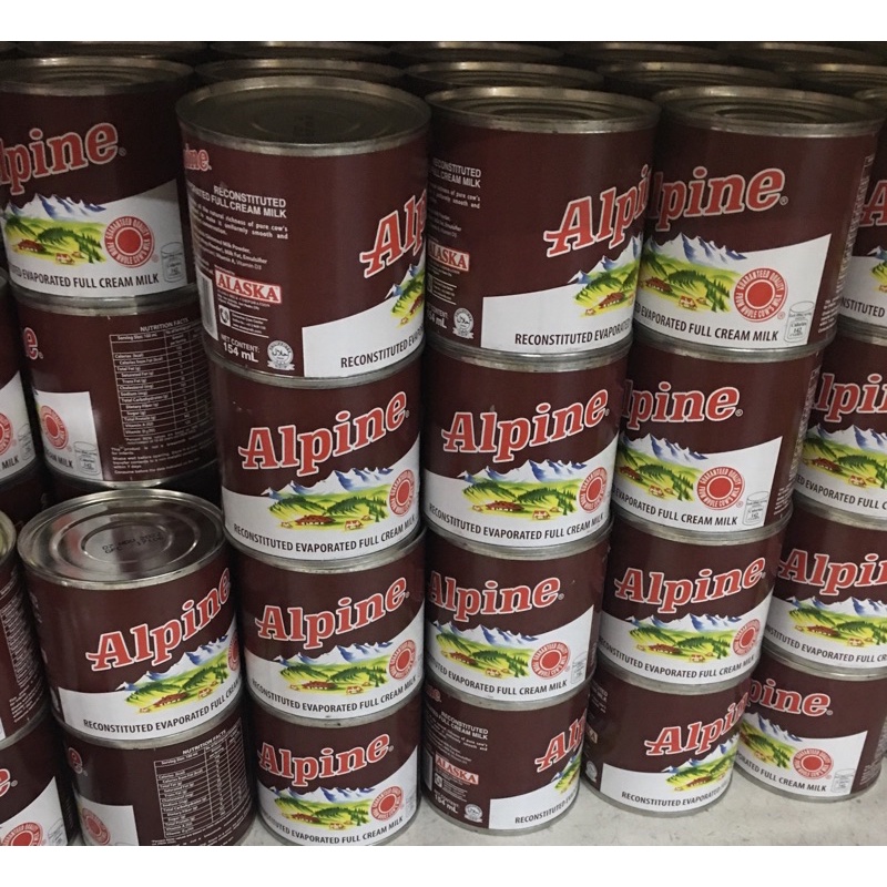 Alpine Evaporated cream milk 140ml | Shopee Philippines