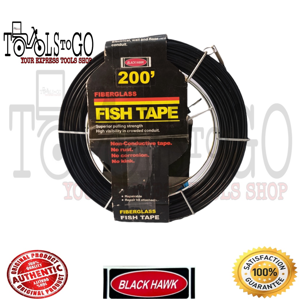 Black Hawk Fiberglass Fish Tape 3.2mm 60meters | Shopee Philippines
