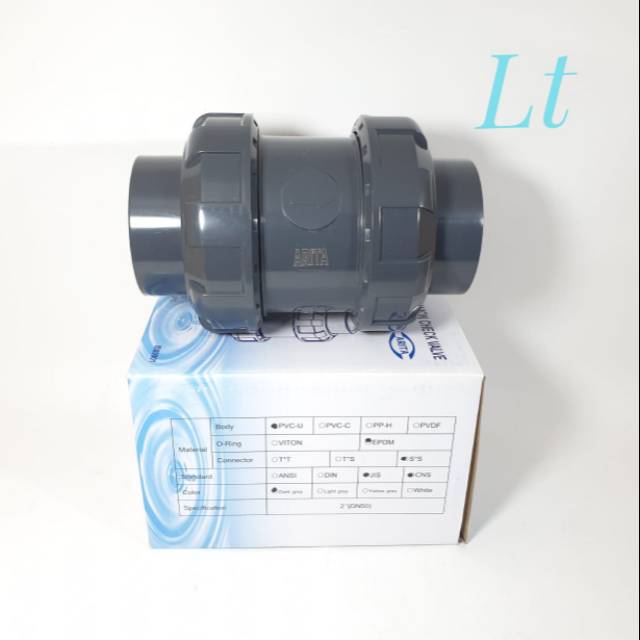 2 INCH PVC DOUBLE Water CHECK VALVE True UNION CHECK Vege | Shopee ...