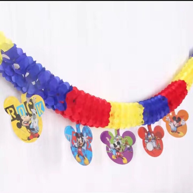 Mickey Mouse Garland Decor / Mickey Mouse Backdrop Decor | Shopee ...