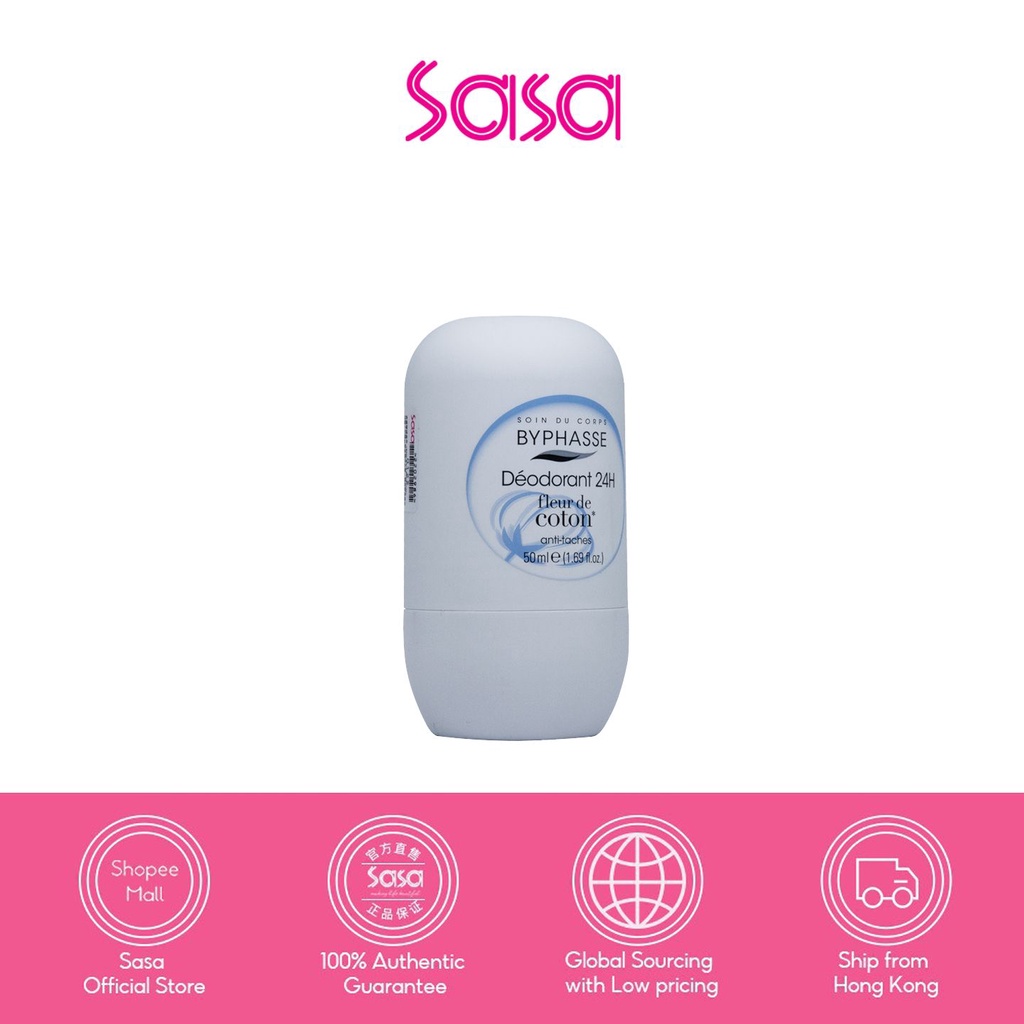 Byphasse Desodorante Roll-On Coton (50ml) | Shopee Philippines