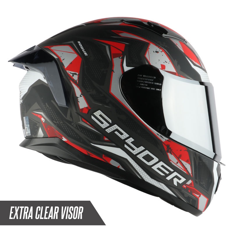 Spyder Full Face Helmet Rogue GD Series 2 (Free Clear Visor) | Shopee ...