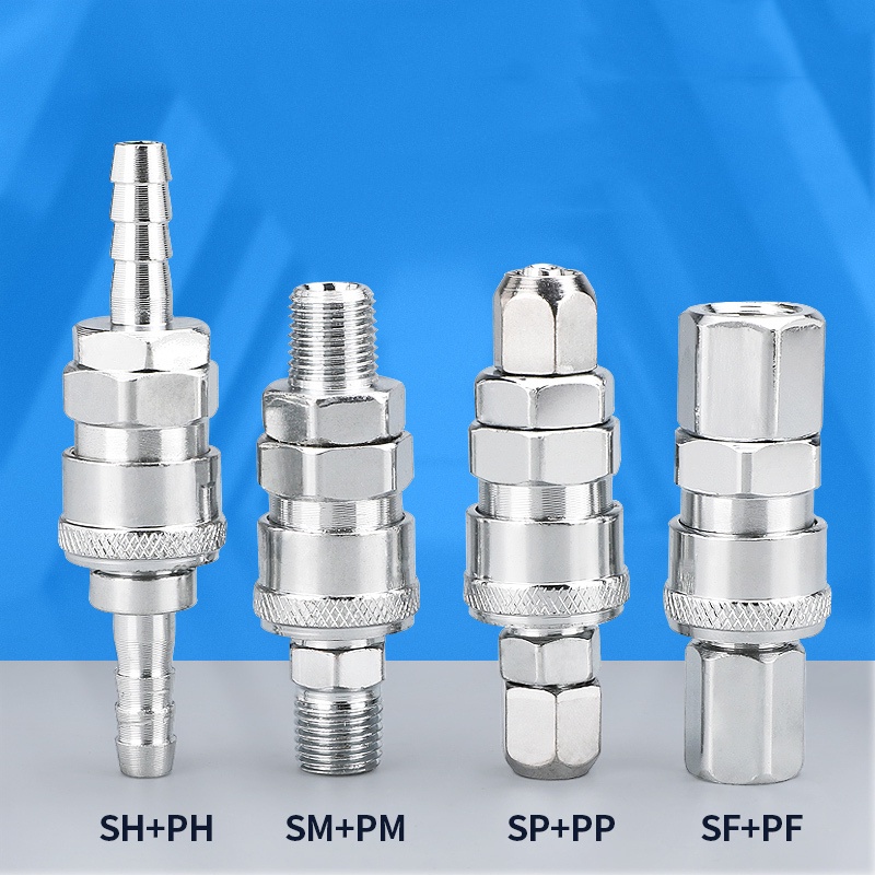 Pneumatic Fittings Air Hose Compressor Connector Coupler Release Socket ...