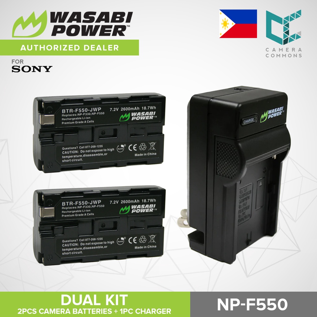 Wasabi Power NP-F330 NP-F530 NP-F550 NP-F570 Dual Kit Battery Plug ...