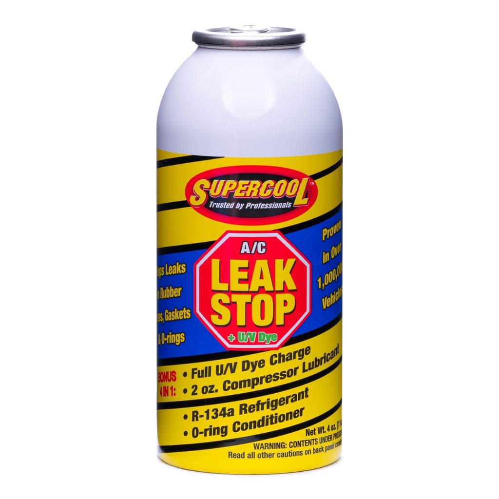[SUPERCOOL] Seal, Sealant, Sealer, Air conditioner, Refrigerant, Leak Stop with UV Leak ...
