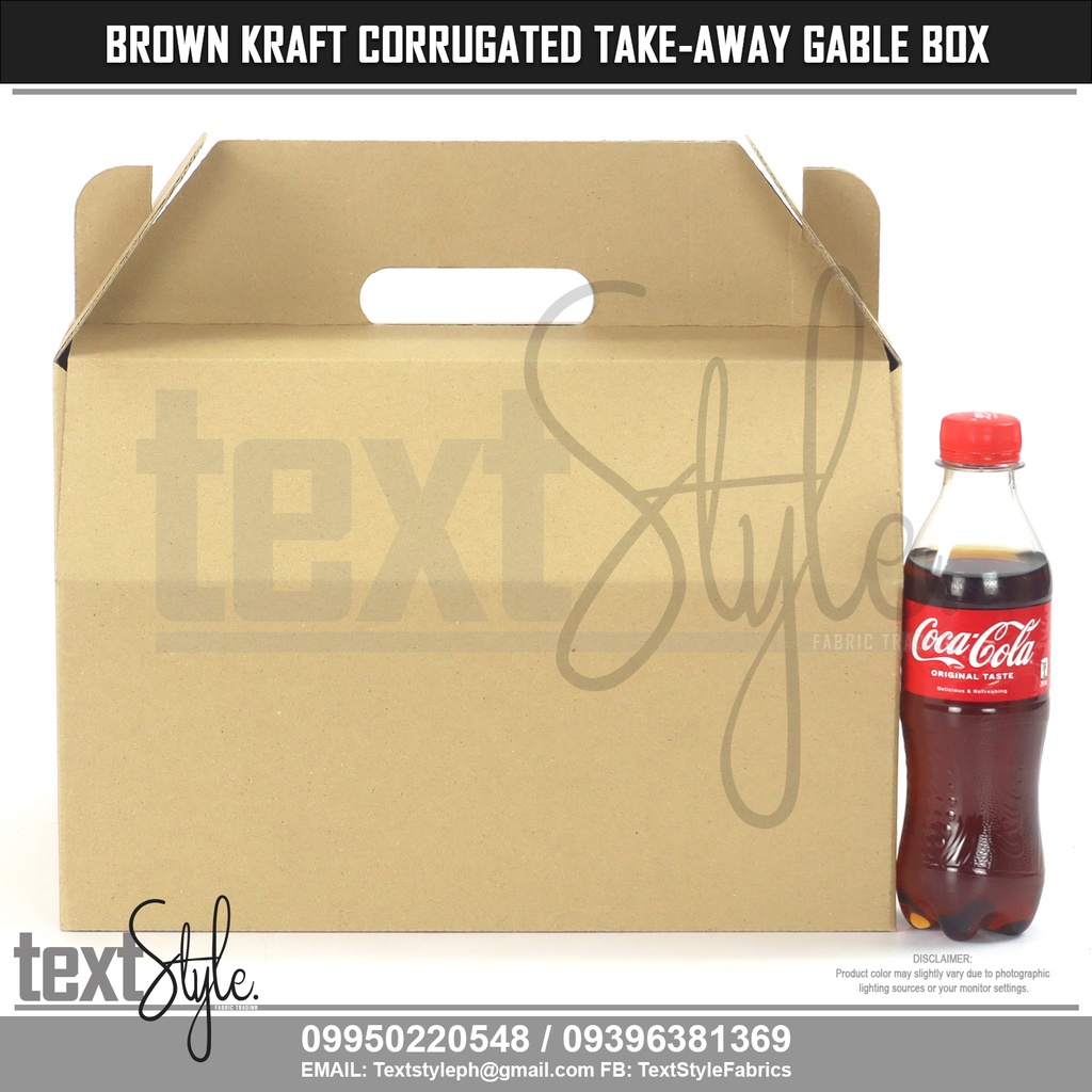 Textstyle Large Corrugated Gable Box Take Away Box Take Out Box Lechon ...