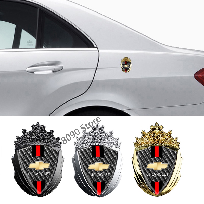 3D Crown Car Body Emblem Sticker Auto Window Side Cover Scratches ...