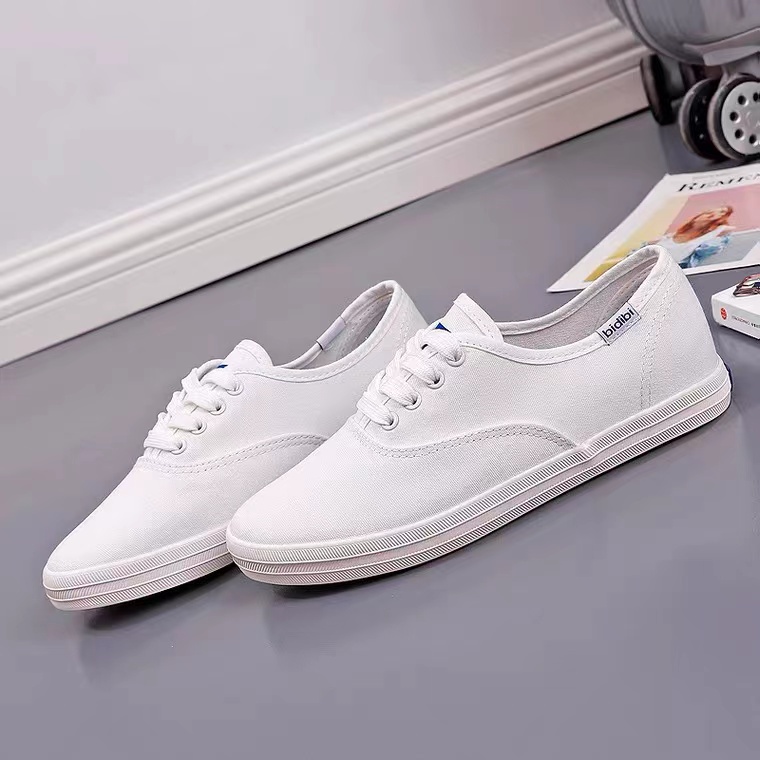 Korean Lace Up White Canvas Shoes For Women | Shopee Philippines