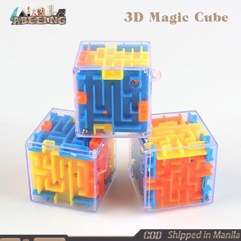 Fidget Toys 3D Rubik Cube Rotating Ball Maze Six-sided Maze Children's ...