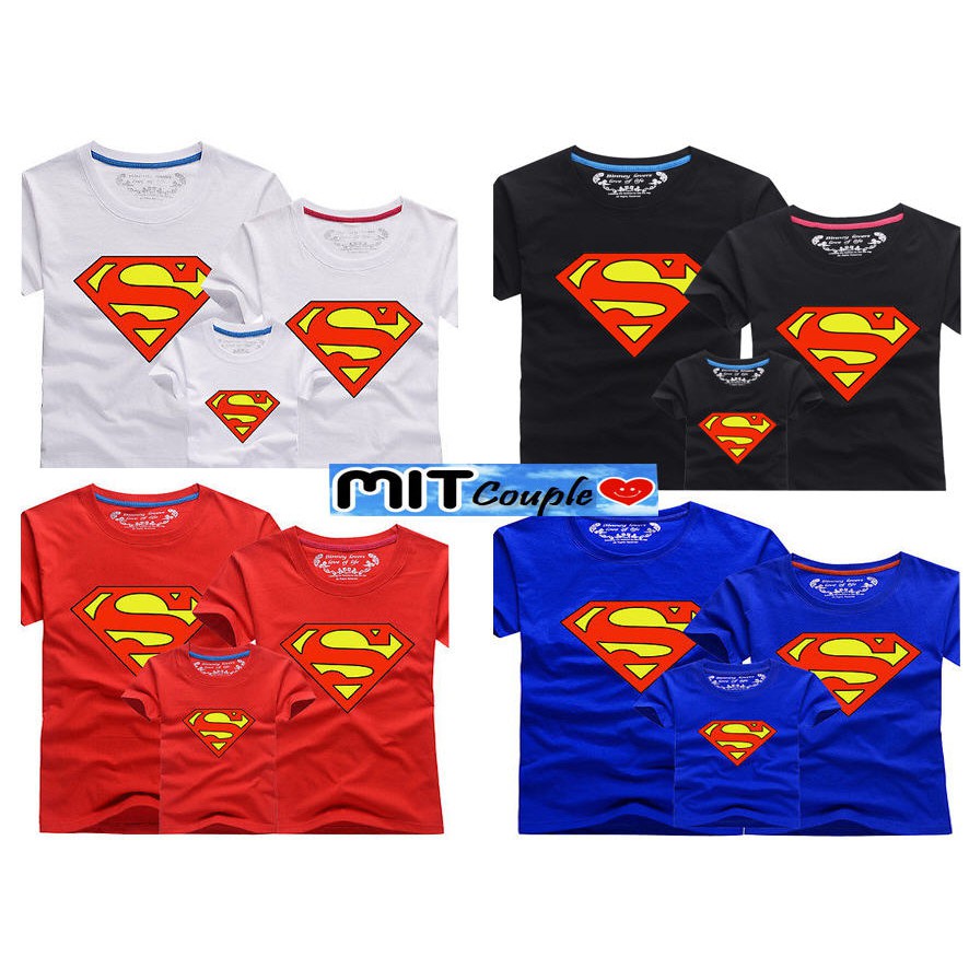 Family KAPEL Clothes Clothes | Family COUPLE NEW SUPERMAN | Shopee ...
