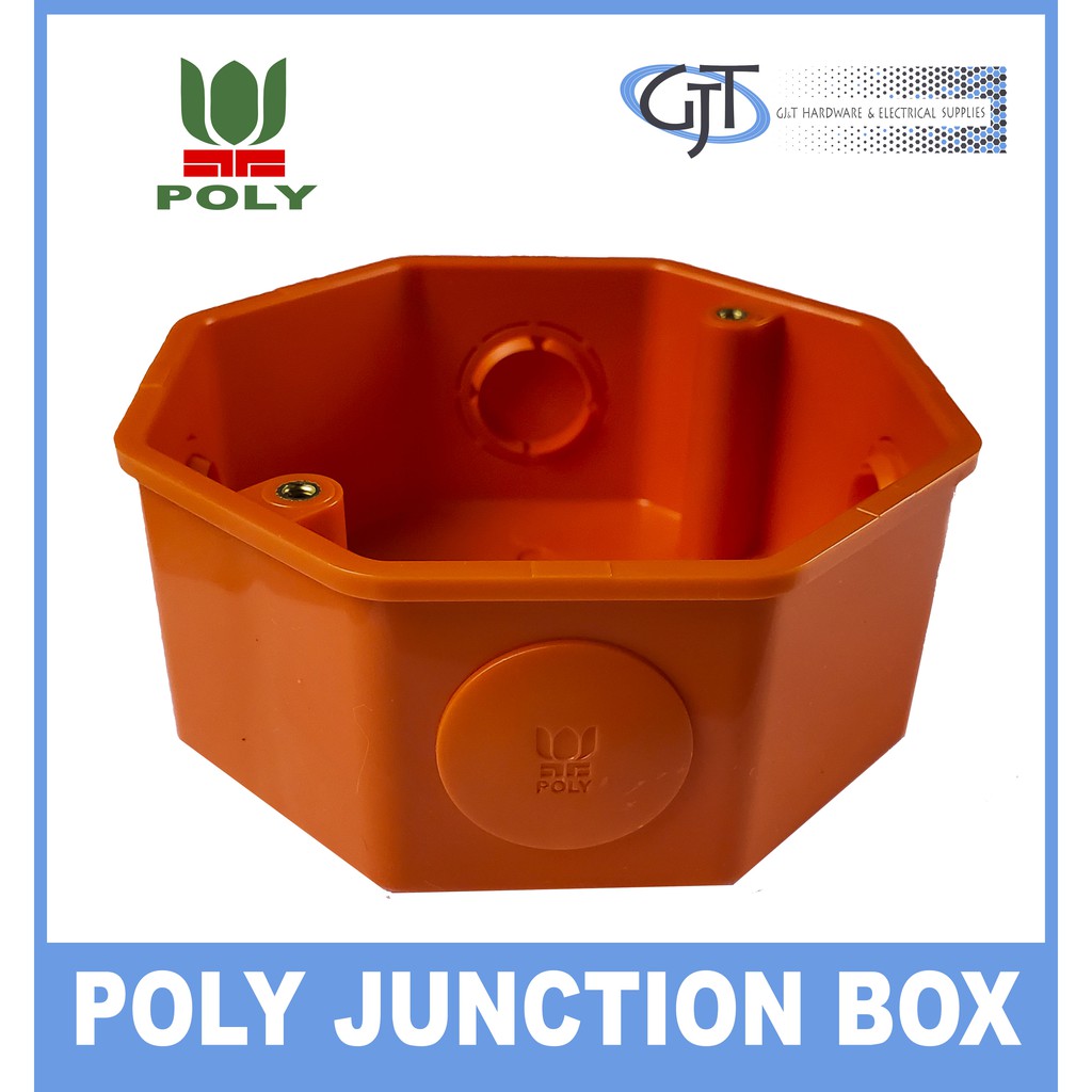 POLY BRAND PVC ORANGE JUNCTION BOX 4 X 4 WITH SCREWS / WITHOUT COVER ...
