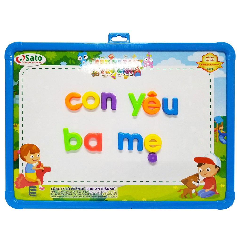 Sato Vietnamese Letter Learning Magnetic Board Combined with Fun Snake ...