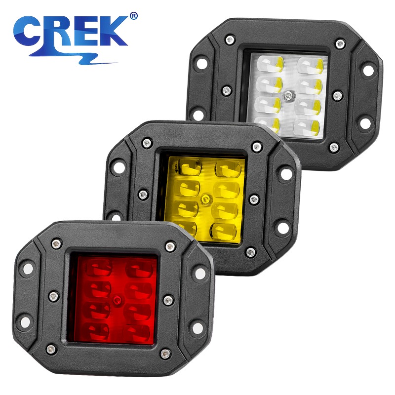 CREK 5 Inch 12V 24V Offroad LED Pods Flush Mount SUV LED Fog Lamp Light ...