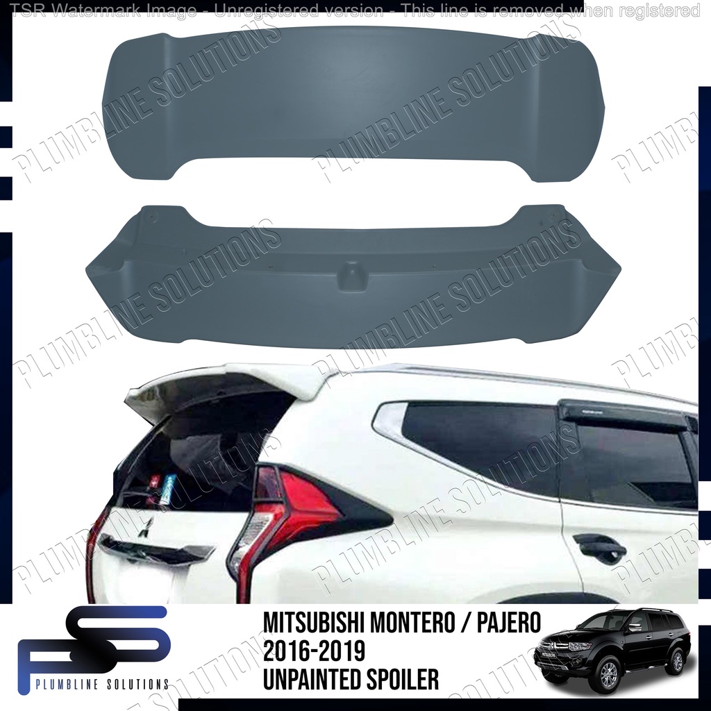 UNPAINTED SPOILER FOR MITSUBISHI MONTERO 2016 - 2023 / MISTUBISHI ...