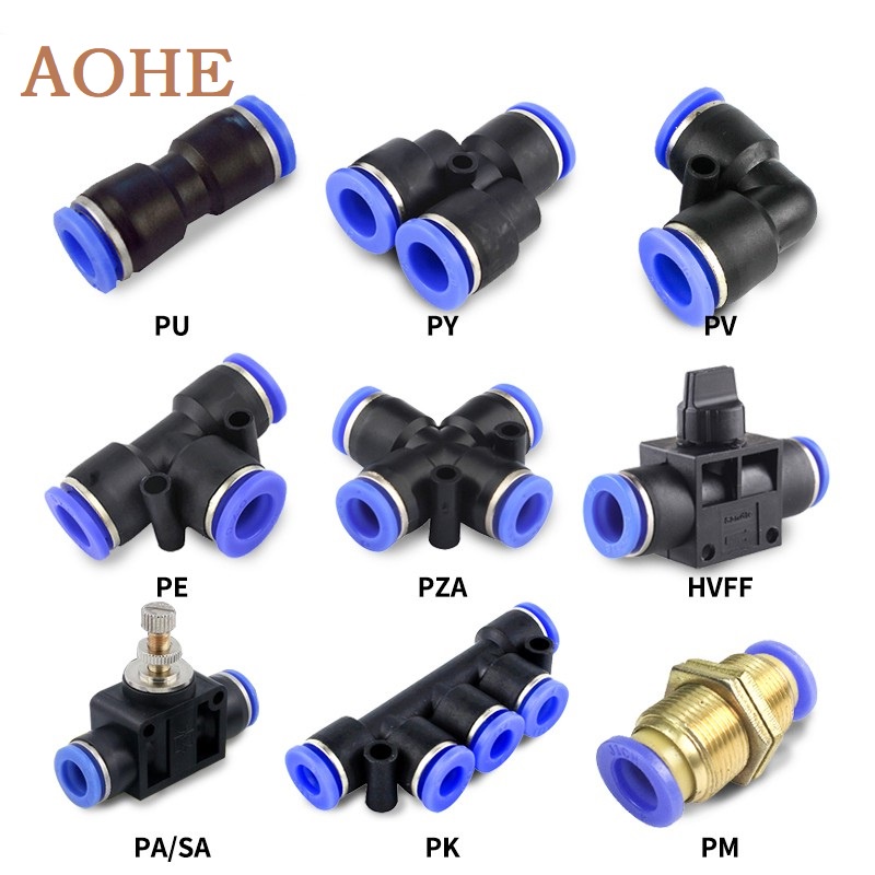 Pneumatic Fitting Pipe Connector Tube Air Quick Fittings Water Push In Hose Couping 4mm 6mm 8mm ...