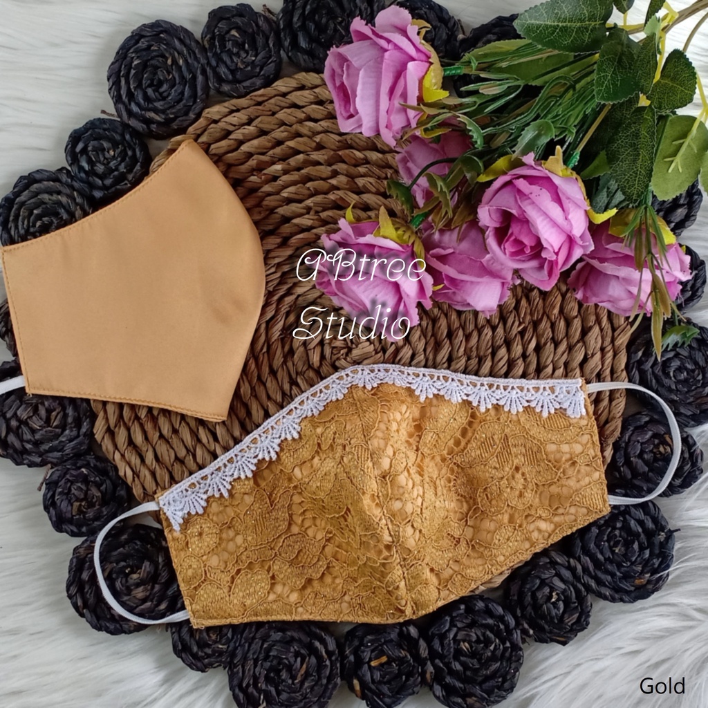 Beautiful brocade lace couple mask | Mask for wedding ceremony, wedding ...