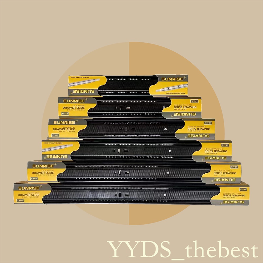(PER PAIR) SUNRISE Drawer Guide Full Extension Ball Bearing Heavy Duty ...