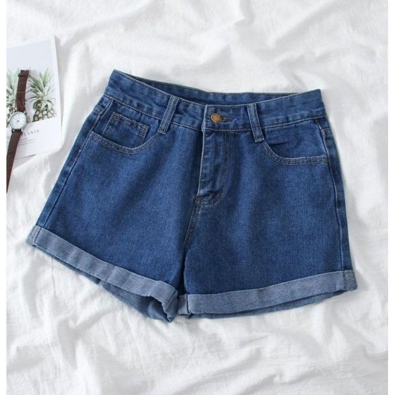 High waist demin maong short for women | Shopee Philippines