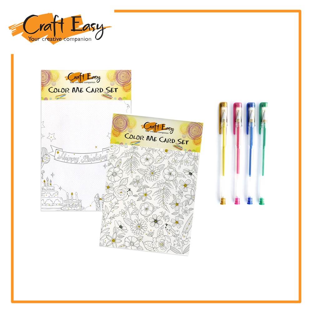 Craft Easy DIY Activity Sets E (Gel Pens and Color Me Card Set ...