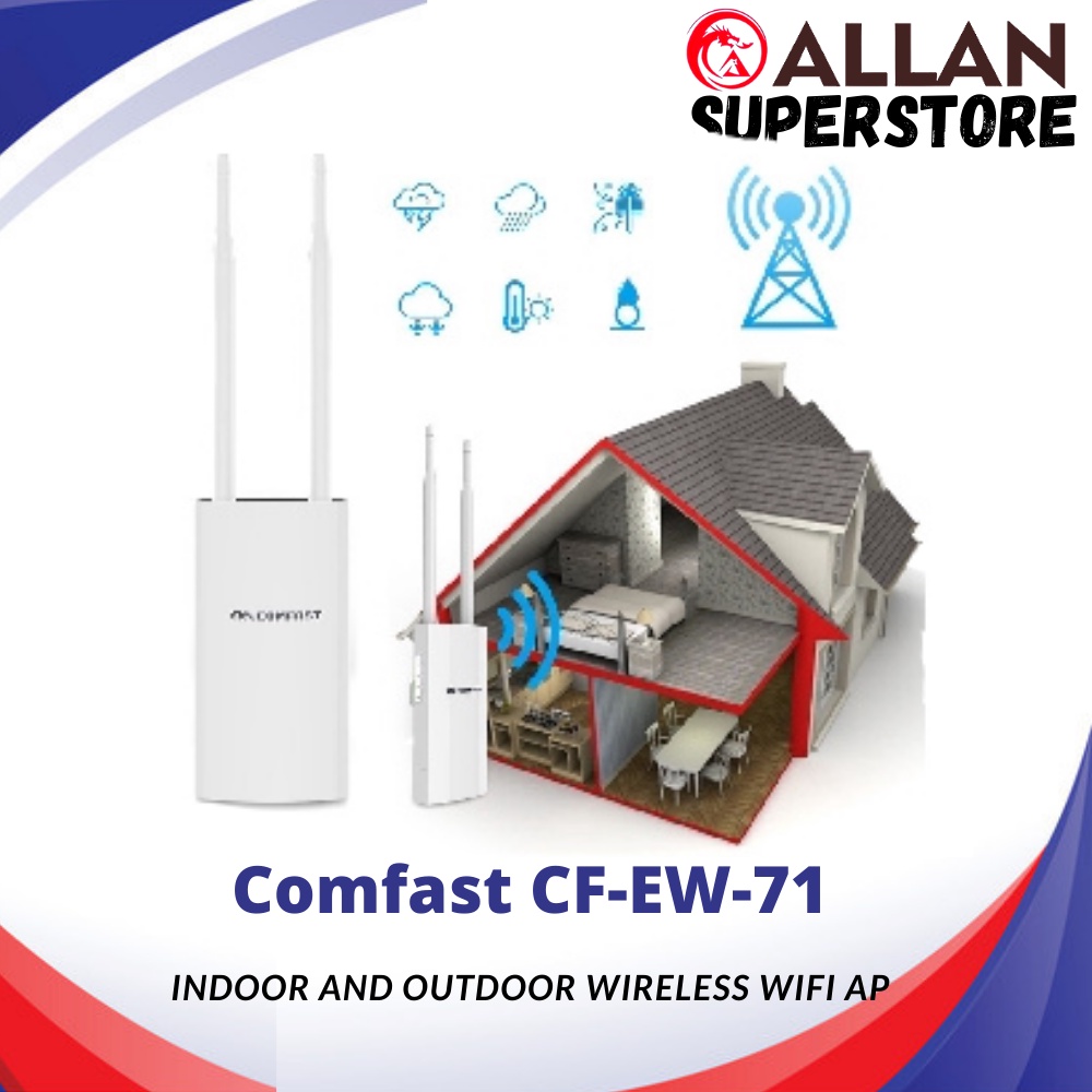 Comfast 300Mbps CF-EW71 2.4Ghz High Power Outdoor Antenna AP 360 degree ...