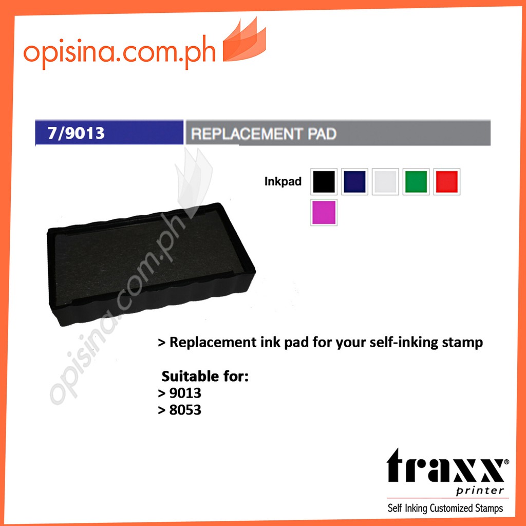 TRAXX SPARE INK PAD 7/9013 (SUITABLE FOR STAMP MODEL - 9013, 9113, DIY ...