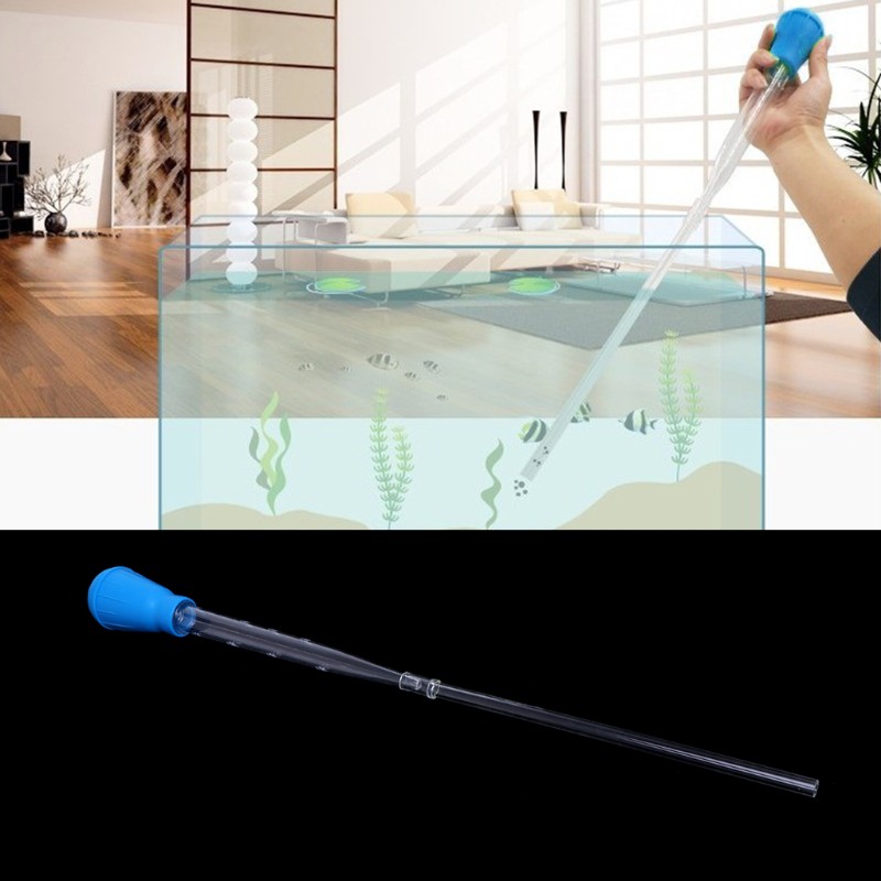 AOT☆.Aquarium Cleaner Gravel Vacuum Fish Tank Siphon Pump For Changing ...
