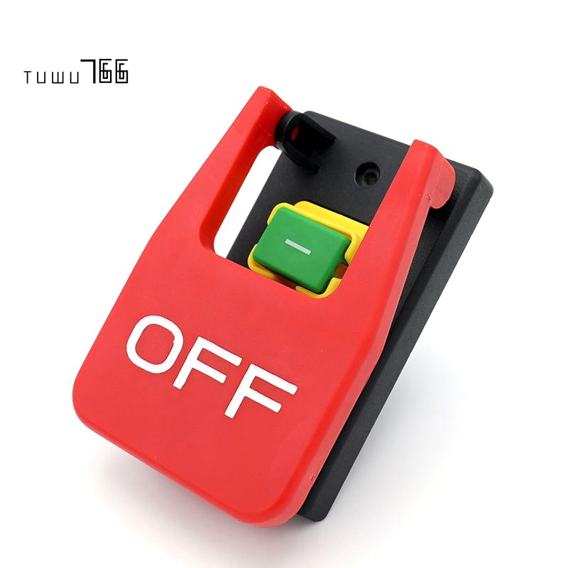 Off-On Red Cover Emergency Stop Push Button Switch 16A Power-Off ...