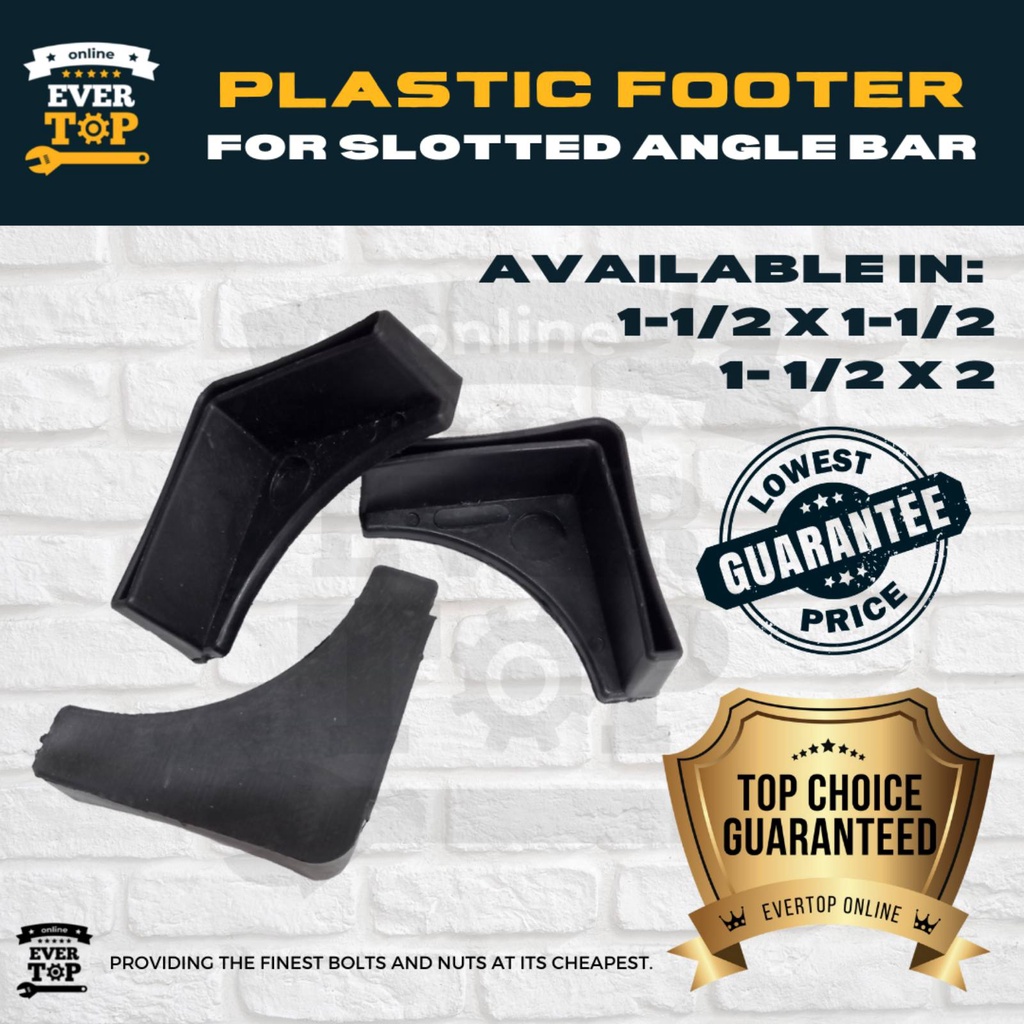 1-1/2X1-1/2 | 1-1/2X2 | PLASTIC FOOTER FOR SLOTTED ANGLE BAR | EverTop ...