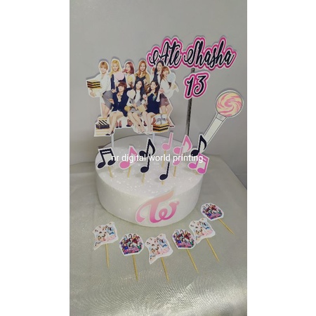 customized photo printed cake toppers twice themed | Shopee Philippines