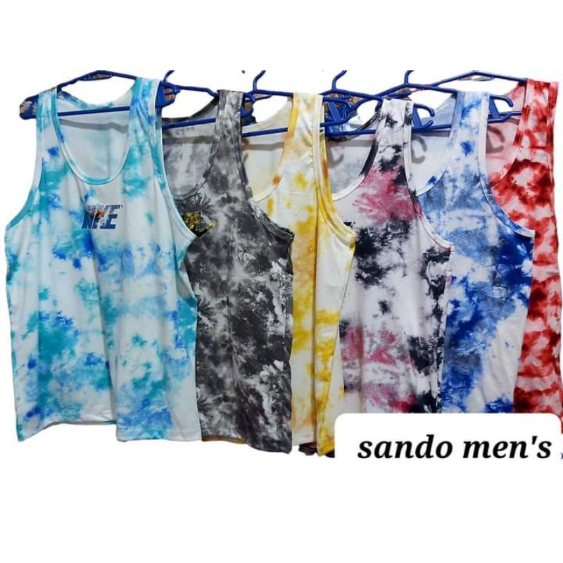 3PCS FOR 160)MENS SANDO TIE DYE SMALL TO LARGE ASSORTED ONLY COTTON ...