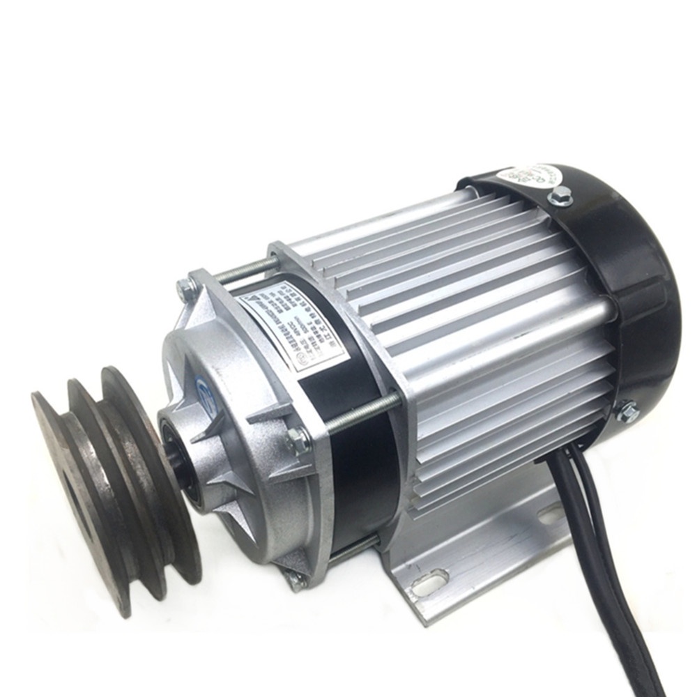 350W 500w 600W Dc 48V / 60v double belt pulley brushless motor ...