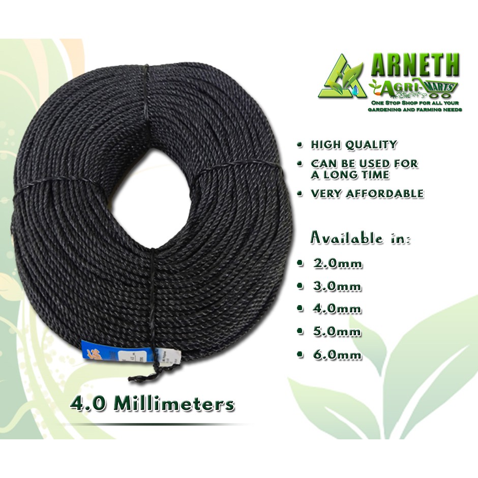 ARNETH MULTI PURPOSE PYLON ROPE FOR FISHING OR TRELLISING (4mm) 1 ROLL ...