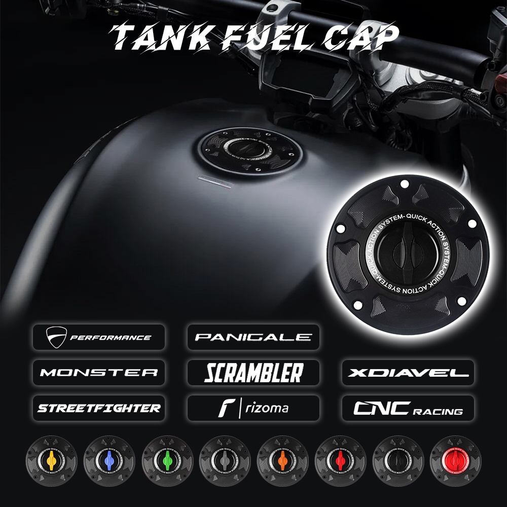 CNC Racing Quick Release Motorcycle Tank Fuel Cap Case Gas Cover for ...
