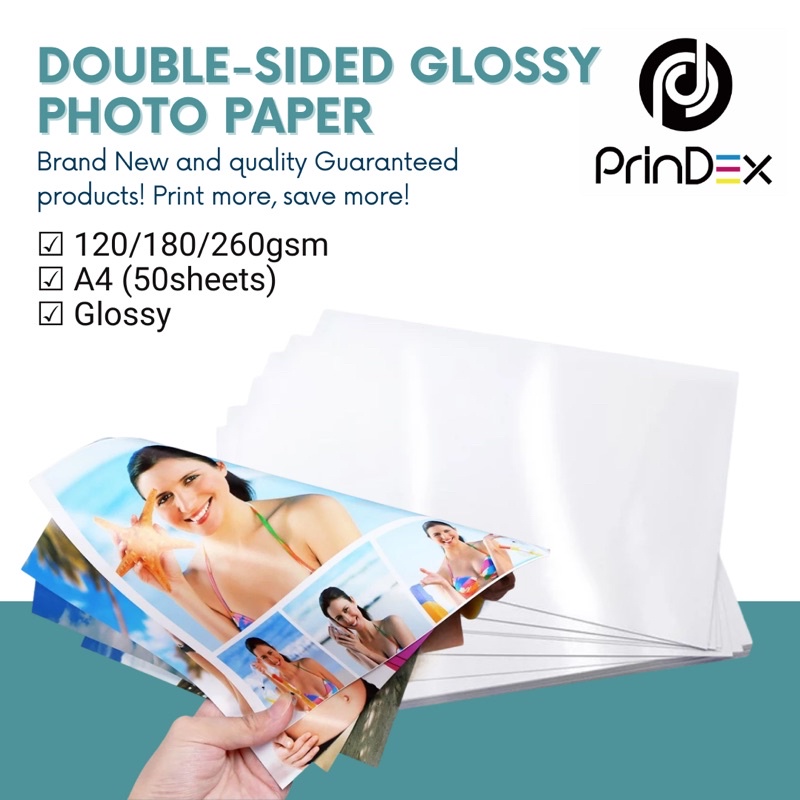 A4 Double Sided Glossy Photo Paper 180GSM 50 Sheets | Shopee Philippines