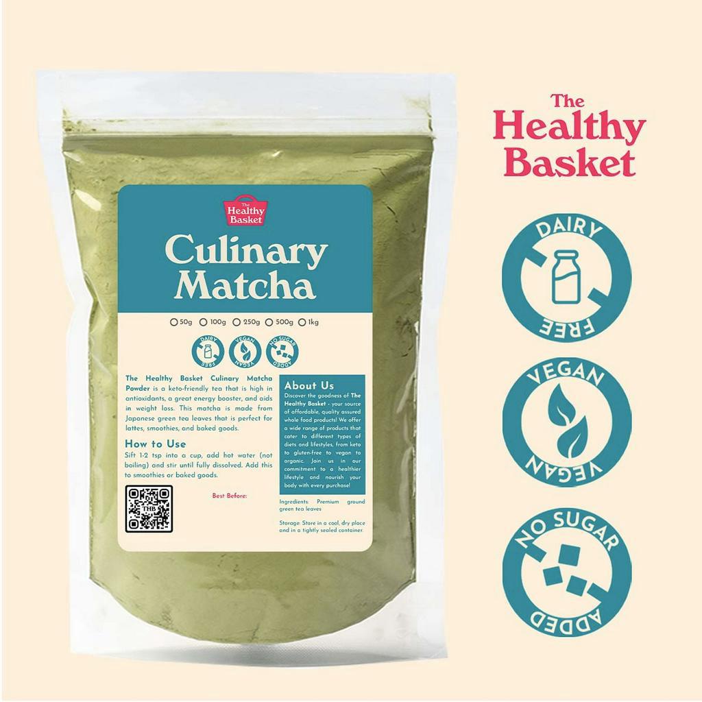 Healthy Basket Pure Matcha Powder - Ceremonial & Culinary Grade (50g ...