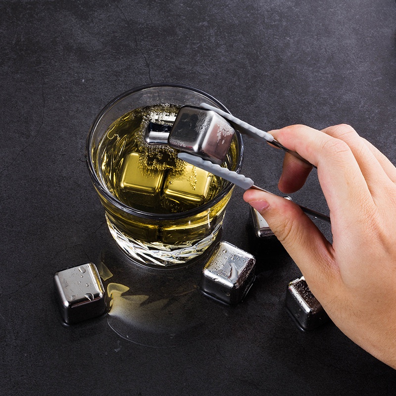 4Pcs Stainless Steel Reusable Ice Cubes Frozen | Shopee Philippines