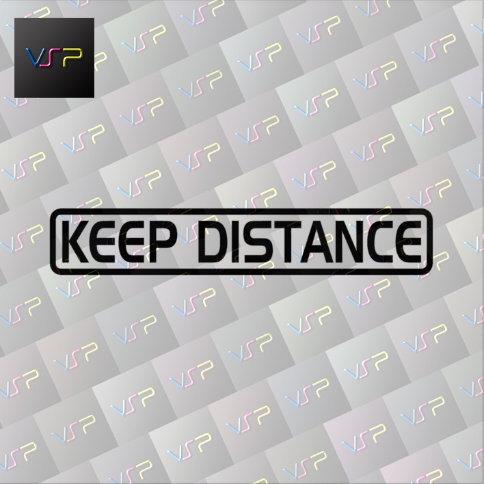 Car Bumper Decal Sticker "KEEP DISTANCE" | Shopee Philippines