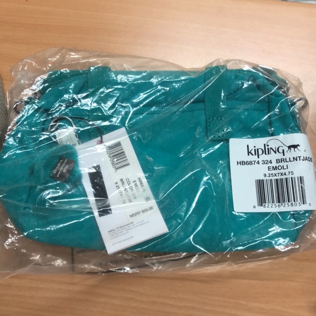 Kipling EMOLI BAG BRILLIANT JADE 9.25x7x4.75 | Shopee Philippines