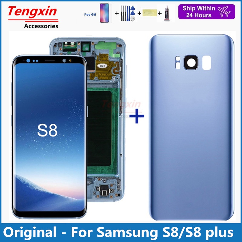 100% ORIGINAL S8 LCD with frame For Samsung Galaxy S8 plus G955fd G955F ...
