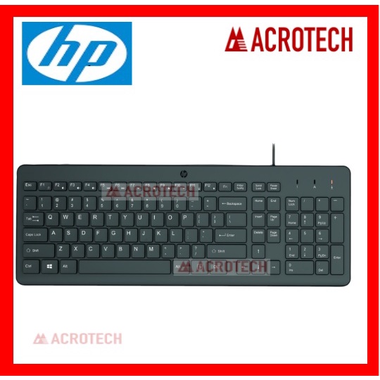 HP 150 Wired Keyboard (664R5AA) Chiclet-style 12 shortcut combos easy setup - Black | Shopee ...