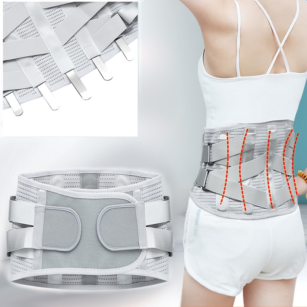 【New product】Adjustable Lumbar Support Belt with Steel Bars Back Brace ...