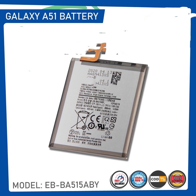 Original Battery A51 Model: EB-BA515ABY (4000mAh) ORIGINAL BATTERY ...