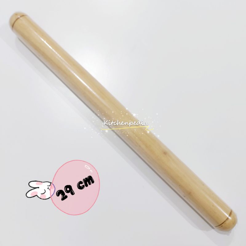 KAYU Rolling Pin Cake Roll Dough Roller 29cm Wood Roll Pin | Shopee ...