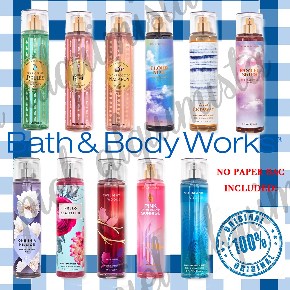 🇺🇸Authentic Bath & Body Works Fragrance Mist 236ML BATCH 1 | Shopee ...