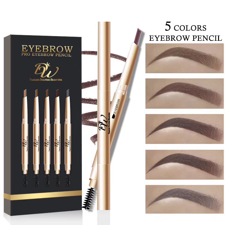 DW 5in1 Eyebrow Pencil With Brush Automatic Rotation Waterproof ...