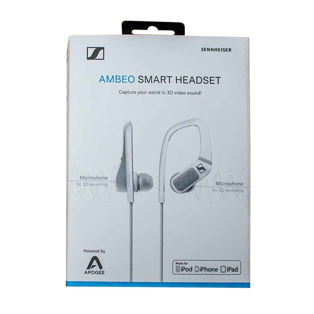 Sennheiser Ambeo Smart Headset (White, iOS) for 3D Recording | Shopee ...