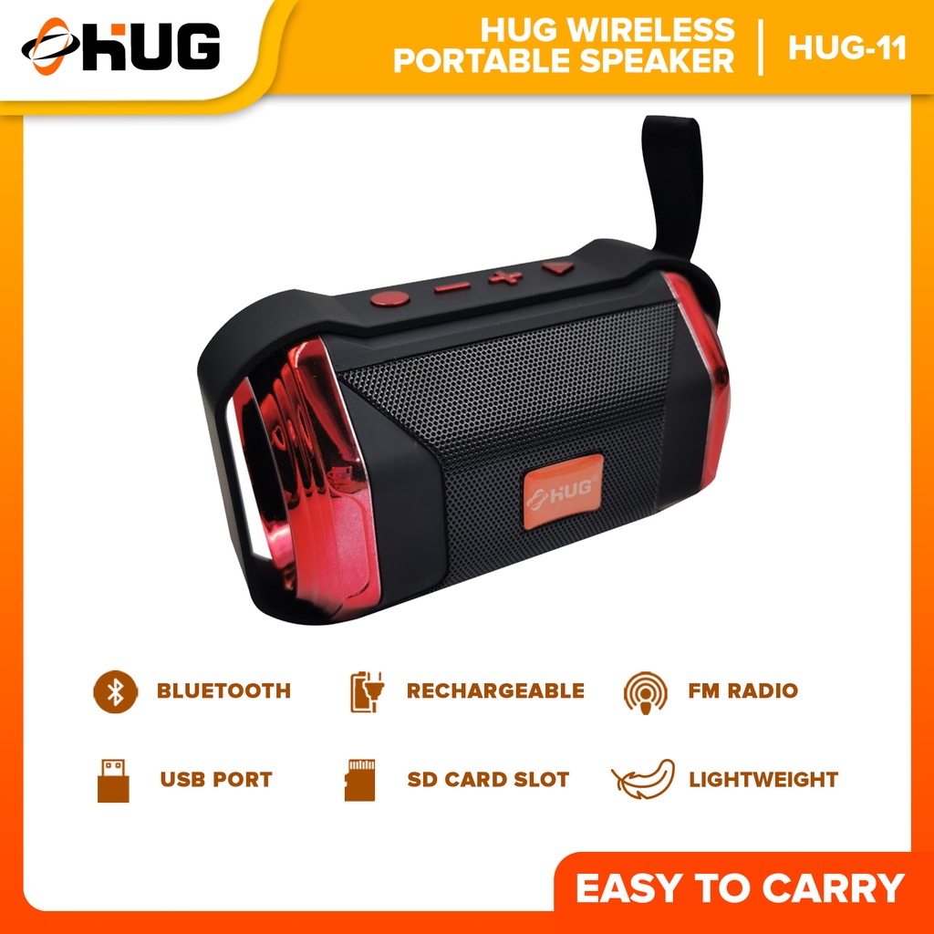 Hug Mini Wireless Portable Bluetooth Speaker (w/ USB & FM Radio) - HUG ...